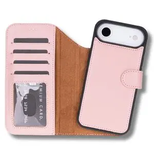 LEATHERE Premium Leather Iphone Air Wallet Case – Austin - Pink