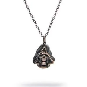 EBRU JEWELRY Grim Reaper ’s Sterling Necklace - Silver