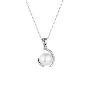 SPERO LONDON Sterling Whimsy Swirl Pearl Necklace - Silver