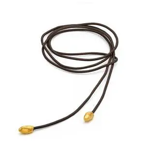 EVA REMENYI Origin Bow Necklace Gold - Brown