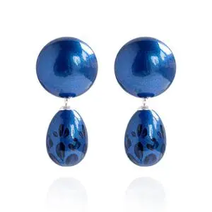 SAULE LABEL Calista Earrings In Imperial - Blue