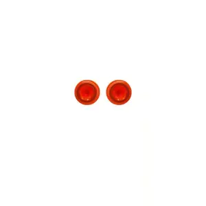 GISSA BICALHO Acrylic Handmade Earring Short Round Stone - Orange