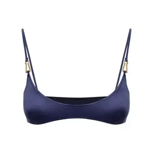 BIANCA RESORTWEAR Mina Bikini Top In Charcoal - Blue