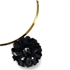 PINAR OZEVLAT Dahlia Collar Choker - Black