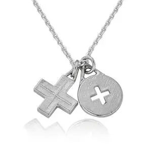 CARTOGRAPHY Who's Your Plus One? Plus Sign Pendants In Sterling For Couples Or Throuples - Silver