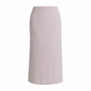 FIORA MUSE Neutrals A-line Cashmere Skirt - Beige