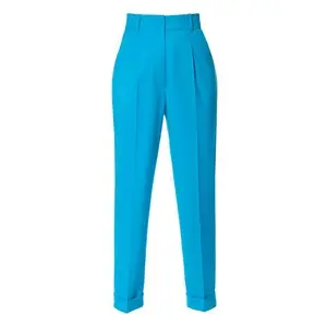 AGGI BY HALEWSKI Kelly Jewel Tailored Trousers With Cuffs - Blue