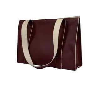 GODI. Godi Handmade Leather Zip Tote Bag - Red