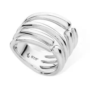 LUCY QUARTERMAINE Sterling Multi Drop Ring - Silver