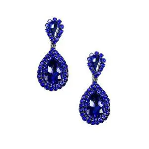 MAISON DE GALA Nicole Crystal Drop Earring - Blue
