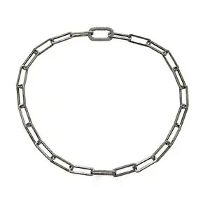 LONI PAUL JEWELRY Chunky Rectangle Paperclip Necklace - Silver