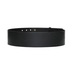 HAUTE CUIR Striv Waist Leather Belt - Black