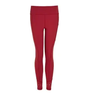 PERKY PEACH High Rise Laser 7/8 Leggings - Red