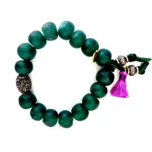 Persia Donà Jewelry Vintage Glass Magic Bracelet - Green