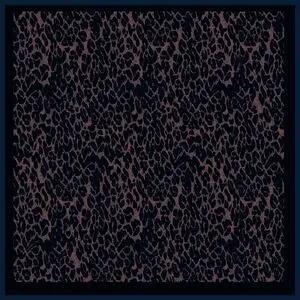 ARTEMIS MUSE Navy & Leopard Print Cotton Large Scarf