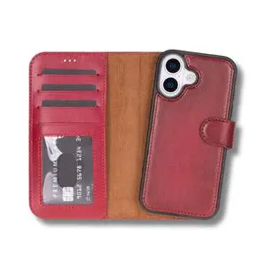 LEATHERE Iphone Onyedi Wallet Case – Edition New York - Red