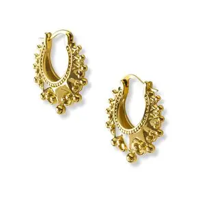 HOOPS + CHAINS LDN Mini Joy Creole Hoops - Gold