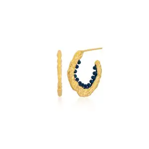MILOU JEWELRY Alice Hoop Earrings - Blue