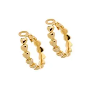 EMMA HOLLAND JEWELLERY Heart Hoop Clip Earrings - Gold
