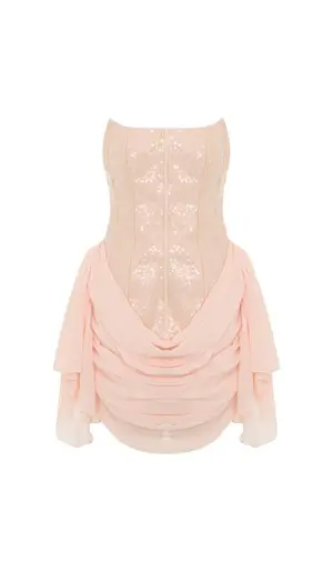 TUBA ERGIN Adisson Mini Corset Dress - Pink