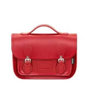 ZATCHELS Leather Midi Satchel - Red