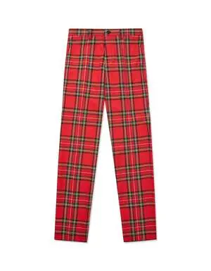 GRESHAM BLAKE Black / Red Stewart Royal Red Tartan Trouser