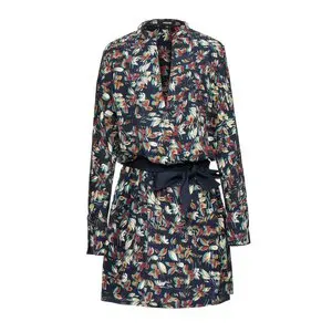 SMART AND JOY Leaves Print Tunic Dress - Blue