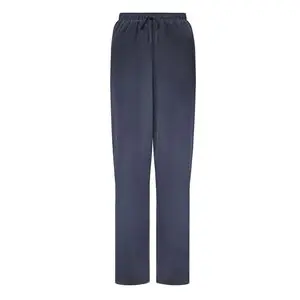 THE SUMMER EDIT Grace Silk Trouser Navy - Blue
