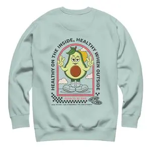 ANCHOR & CREW Ice Ripe Avocado Dial-a-local Organic Cotton Sweatshirt - Blue