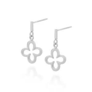NELLOU JEWELLERY Clover Drop Earrings Sterling - Silver