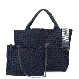 PRENELOVE London Large Woven Totes Navy - Blue