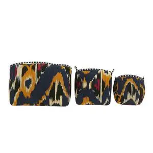 CYC Ikat Velvet Three Piece Travel Set - Red