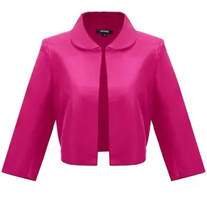 SMART AND JOY Taffeta Crop Jacket - Pink