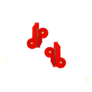 GISSA BICALHO Handmade Acrylic Earring Op Knot - Red