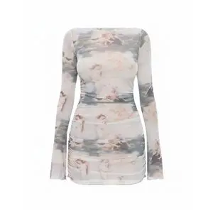 ALOMA STUDIO Mystère Mini Mesh Dress Print