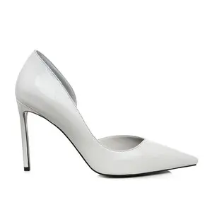 GINISSIMA Samantha Asymmetric Cut Out Pumps Premium Collection - White