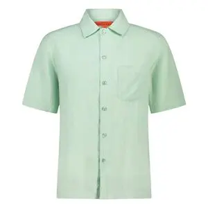 MAISON TANGERINE Mint Linen Short Sleeve Shirt For