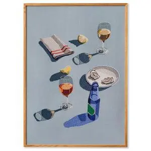PAPER COLLECTIVE The World Is Your Oyster Art Print 30x40 Cm - Blue
