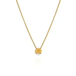 LEE RENEE Mini Shell & Pearl Necklace - Gold