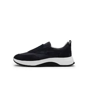 ILVI Baar Suede Leather-fabric Sneaker - Black