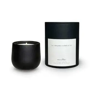 THE ORGANIC CANDLE CO. Organic Vanilla Candle - Black