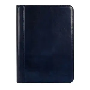 TIME RESISTANCE Leather Docuts Folder Organizer Candide - Blue
