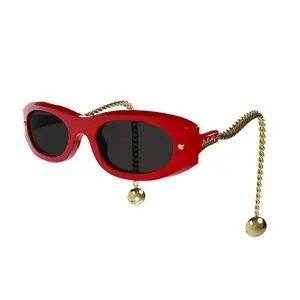 SABATINO Guerrilla Frames Acetate Gold Pendant - Red