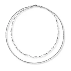 A WEATHERED PENNY Delicate Layered Chain - Silver