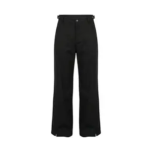 VIRAGO Theia Flared Zip-up Pants With Adjustable Waist - Black