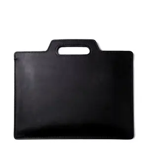 ROARCRAFT Flat Design Leather Portfolio - Black