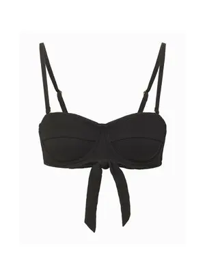 CHANGE OF SCENERY Textured Underwire Bikini Top - Black