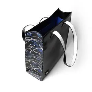QU Scribbles Tote Bag - Black