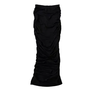 CIRCULAR PATH Ruched Skirt Tall - Black