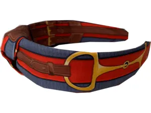 LAZYJACK PRESS Saddle Up Italian Silk Knotted Headband - Blue